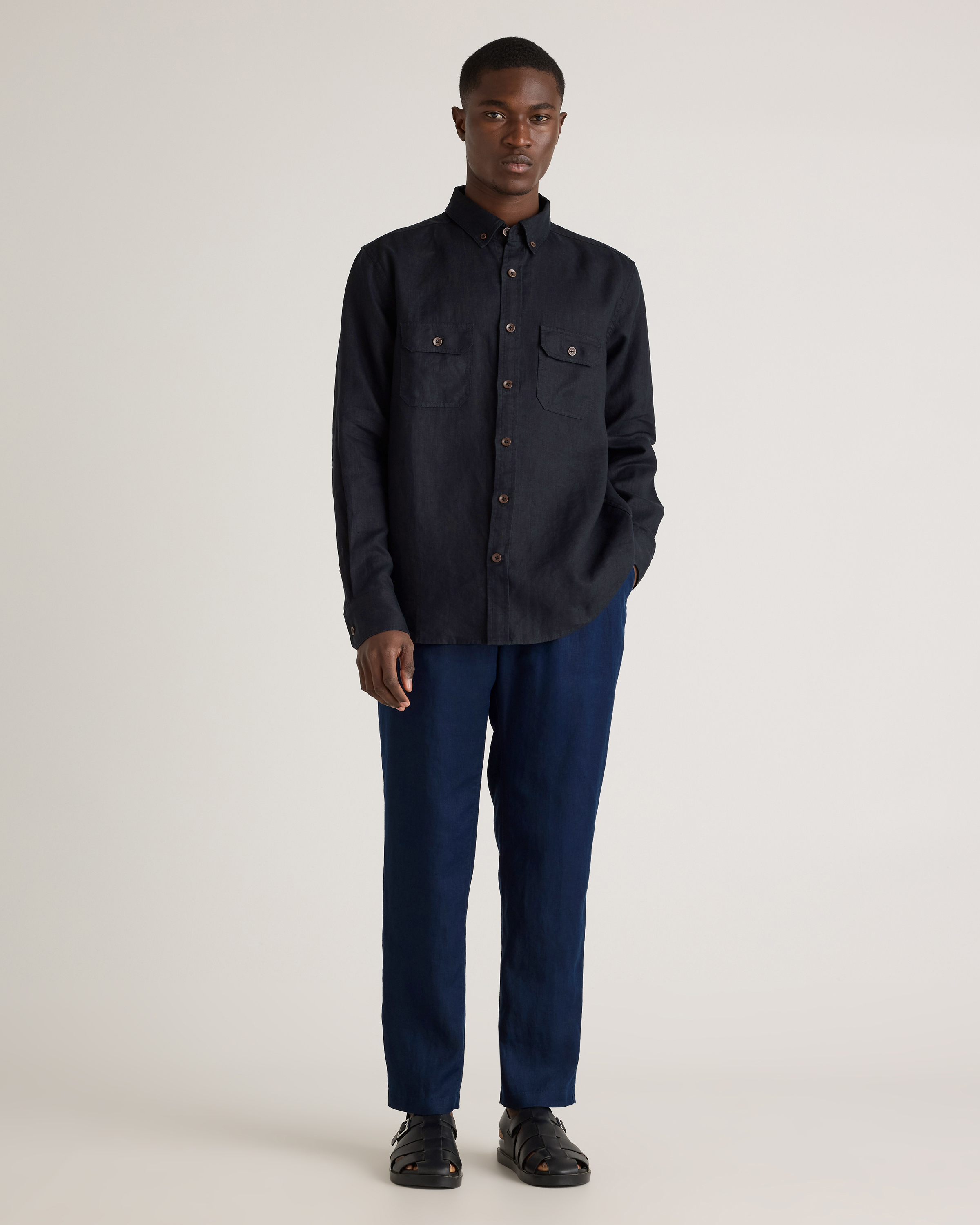 QUINCE European Linen Drawstring Beach Pants